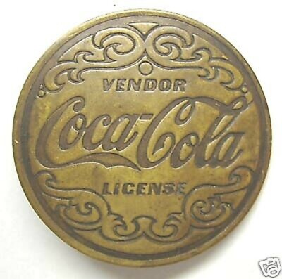 COKE COCA COLA LICENSE VENDOR PINBACK COLLECTOR BADGE | eBay
