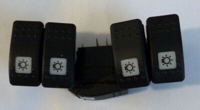 Lot Of 5 Carling 3 Position On/Off/On 5 Terminal Pin Rocker Switch ...