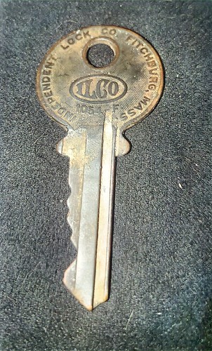 Vintage Old Ornate Key ILCO Independent Lock Co Fitchburg Mass USA | eBay