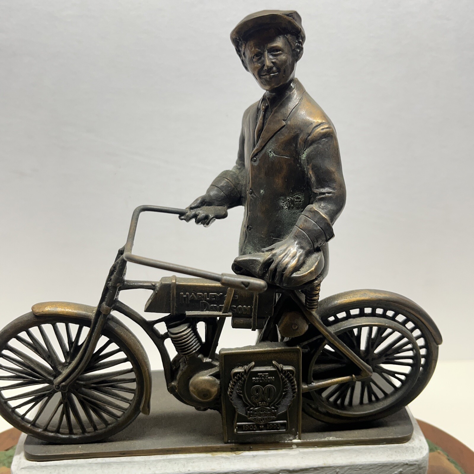 Harley-Davidson Vintage “The Reunion” Grey Ghost Fatboy Statue Figurine ...