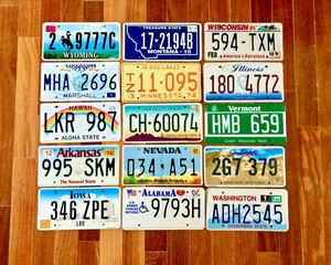Set of 15 Colorful License Plates from 15 Different States | eBay