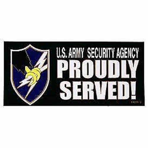 ASA ARMY SECURITY AGENCY MILITARY PROUDLY SERVED DECAL 6.5" | eBay