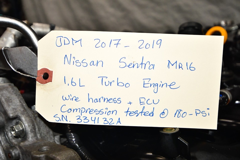 2017-2019 Nissan Sentra Turbo MR16DDT 1.6L NISMO SR Motor MR16 Manual ...