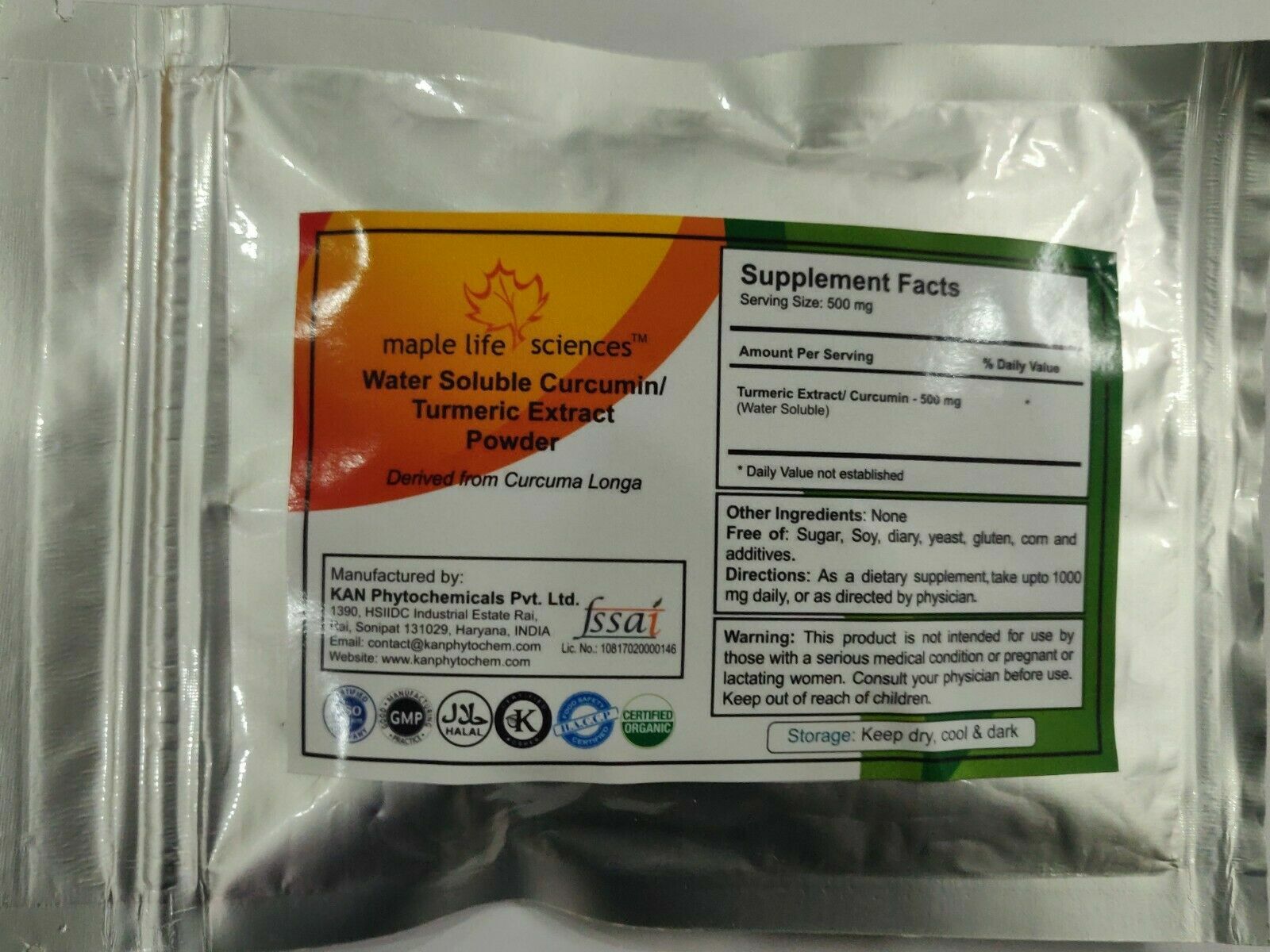 WATER SOLUBLE CURCUMIN Extract Powder Bioavailable TURMERIC Extract ...