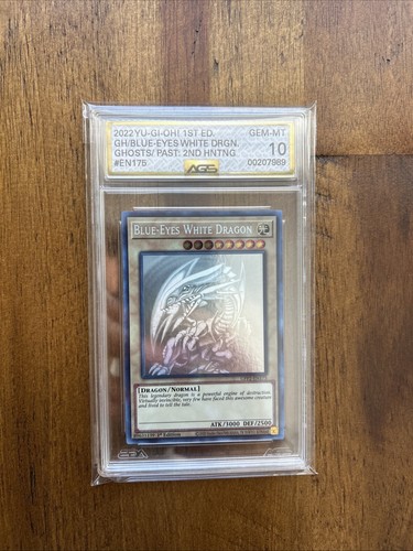 Blue-Eyes White Dragon GHOST RARE 1st Edition GFP2-EN175 GEM MNT 10 | eBay