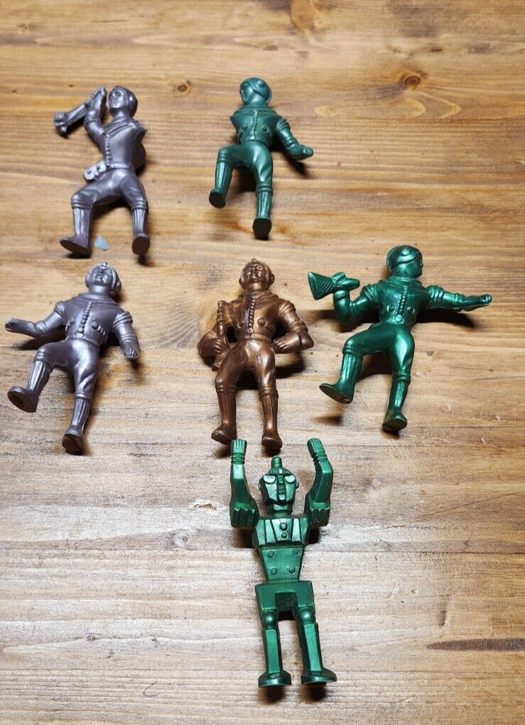 Vintage AJAX ARCHER Hard Plastic Spaceman SPACE MEN W/ Helmet green ...