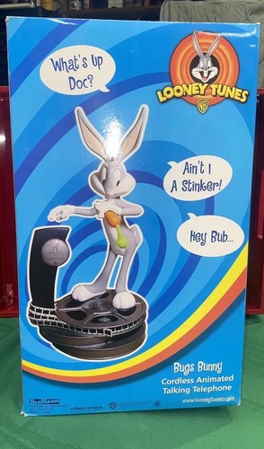 Telemania Bugs Bunny Animated Talking Cordless Telephone Looney Tunes ...