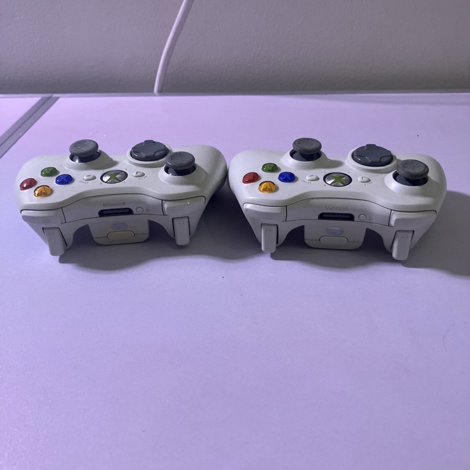 Xbox 360 Wireless Controllers OEM White Lot of 2 For Parts Or Repair | eBay