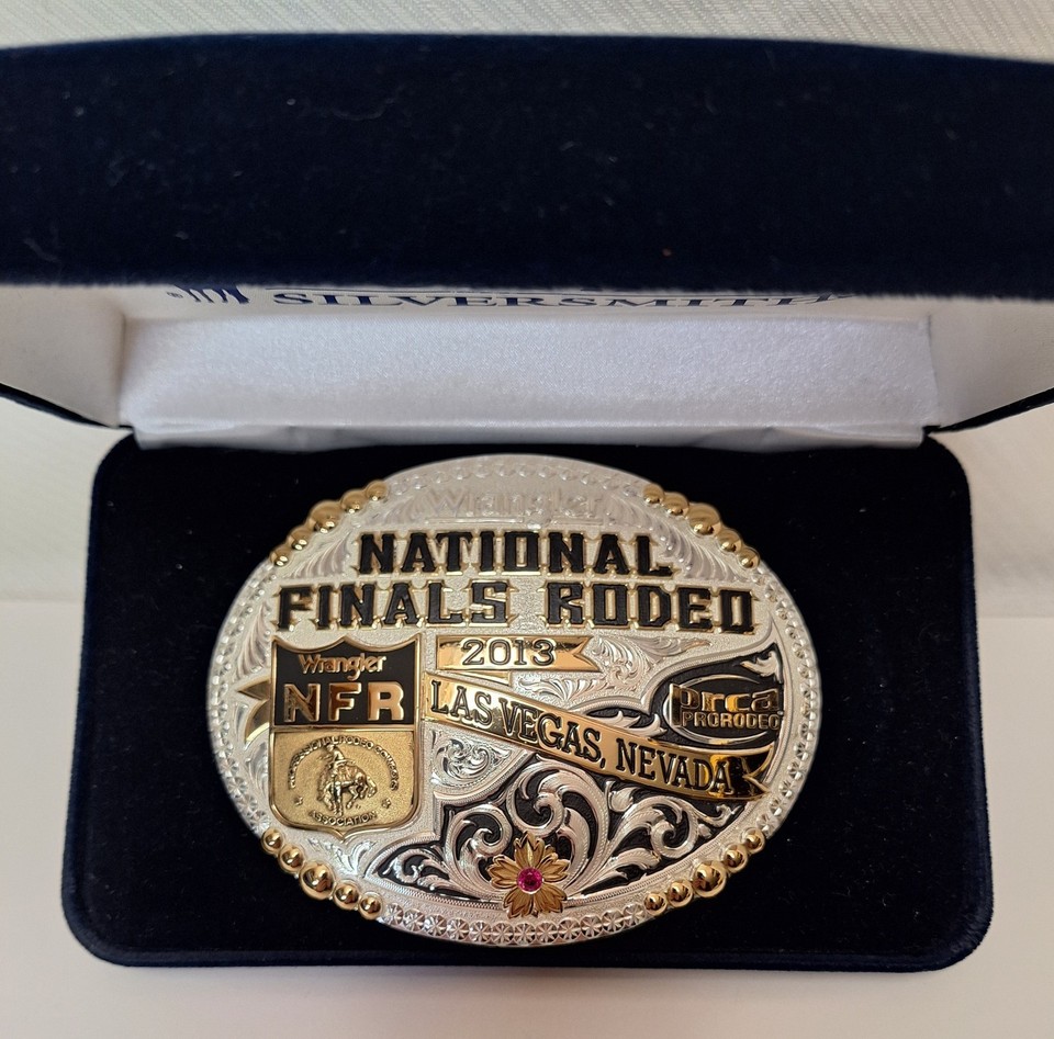 2013 Las Vegas PRCA Wrangler National Finals Rodeo Belt Buckle 5"x4 ...
