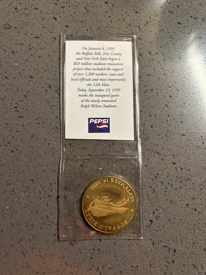 1999 BUFFALO BILLS RALPH WILSON STADIUM INAUGURAL SEASON COIN PEPSI | eBay