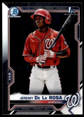 2021 Bowman Chrome Jeremy De La Rosa G38 Washington Nationals #BCP-25 ...