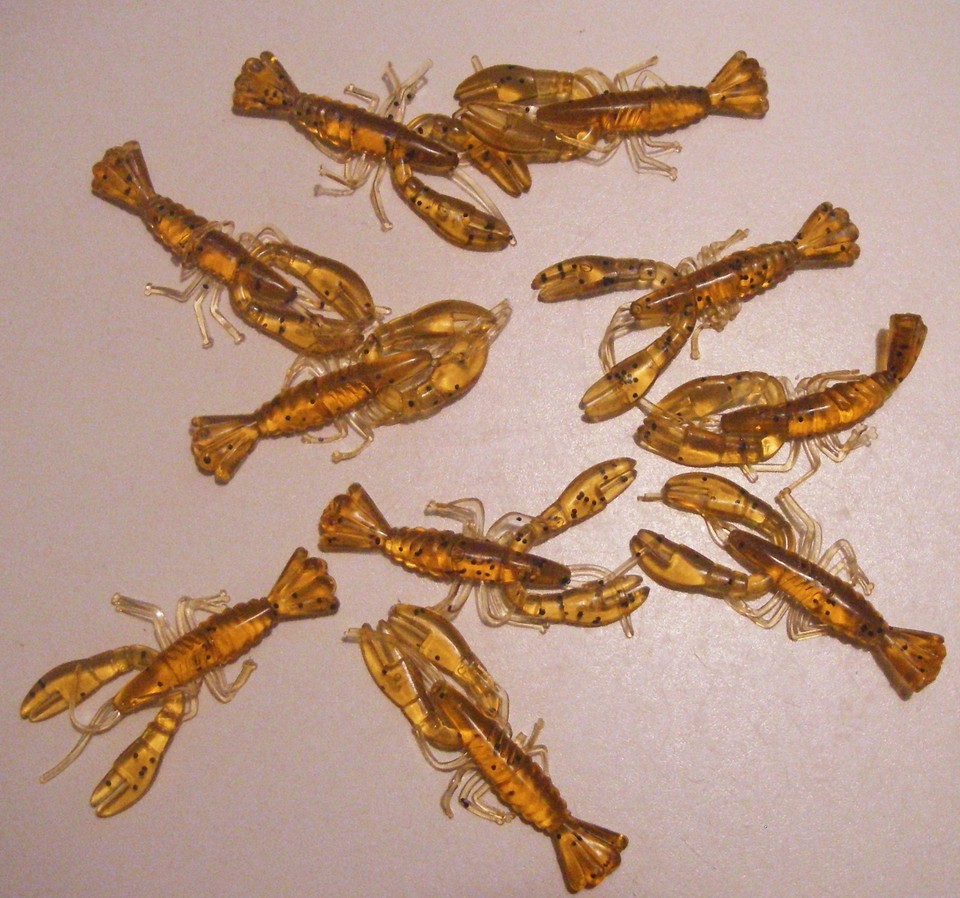 10 pc soft silicone crawdad crawfish fishing lure bait 2" crayfish crab ...