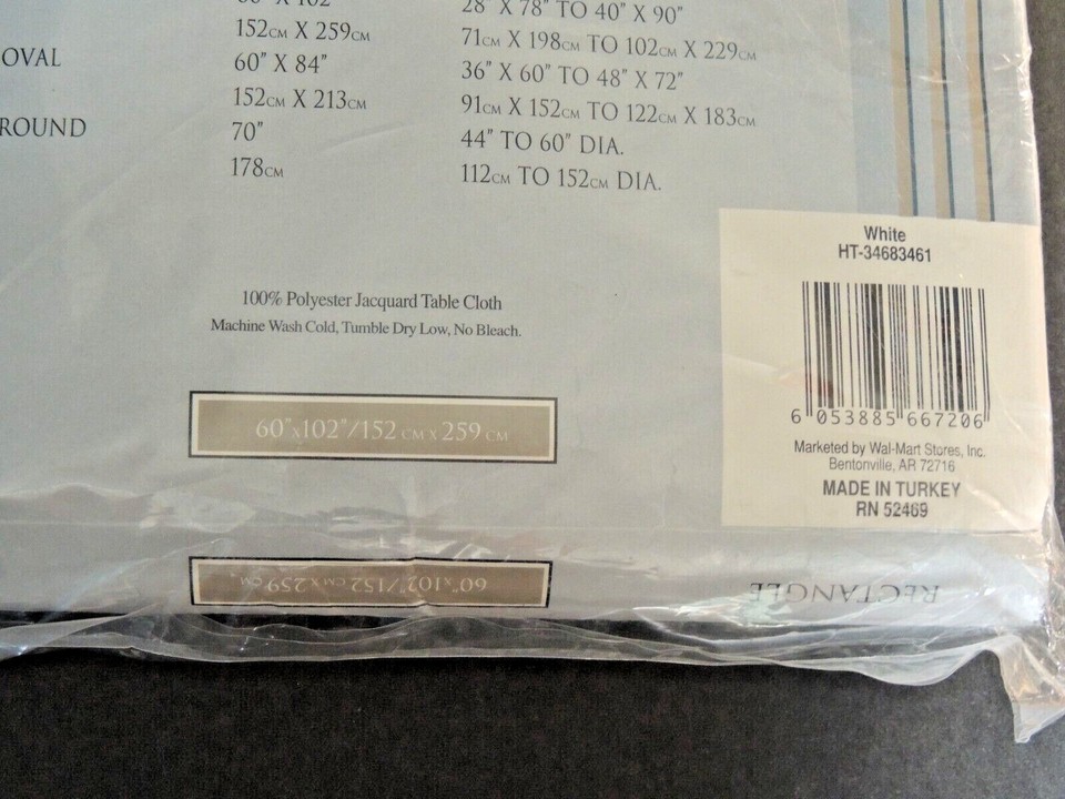 Home Trends Select Jacquard Lace Tablecloth Fresh Fruit White 60" x 102 ...