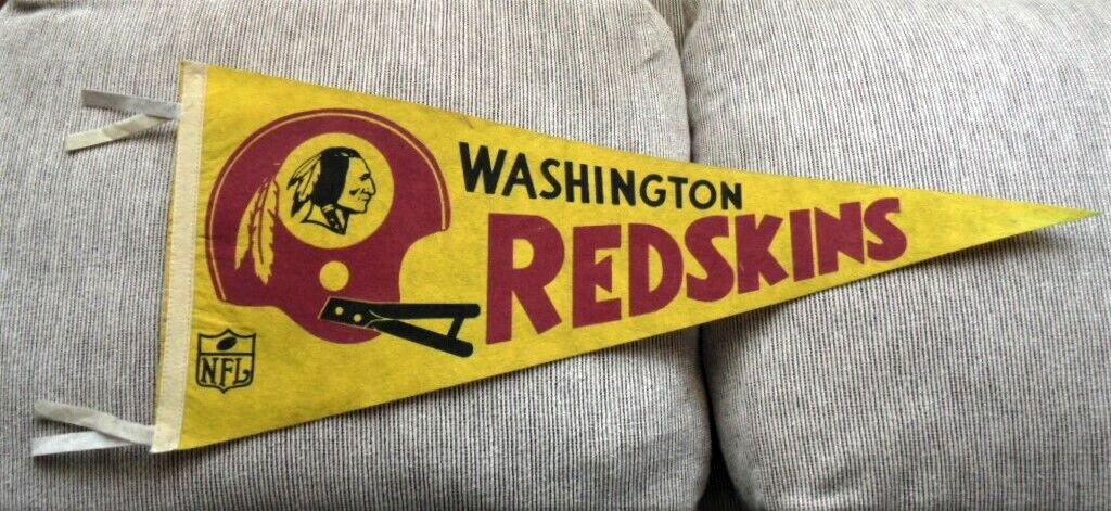 orig. 1960's-70's WASHINGTON REDSKINS **NFL Football Pennant** with ...