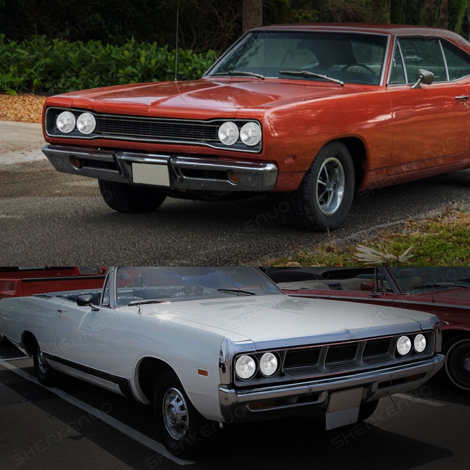 For 58-75 Chevy Impala El Camino 5.75" 5 3/4 inch LED Headlights Halo ...