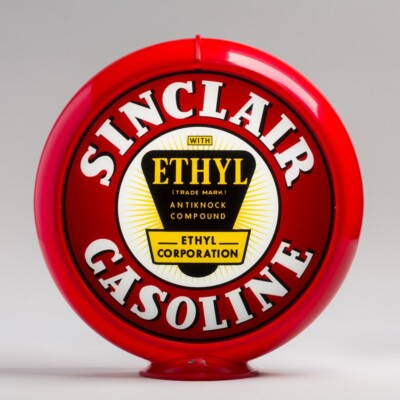 Sinclair Ethyl Gas Pump Globe 13.5" in Red Plastic Body (G180) | eBay