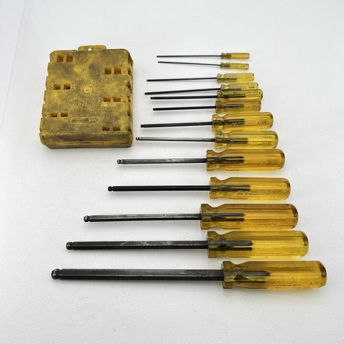 13 Pcs Bondhus SAE Ball End Hex Driver Hand Tool, Made in USA, Yellow ...