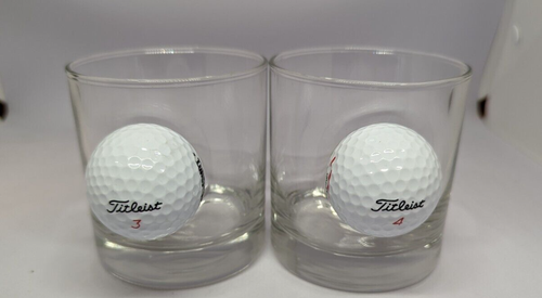 Ben Shot Titleist Golf Ball Rocks Glass - Set of 2 - Bourbon Whiskey | eBay