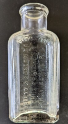 Vintage Everett & Barron Co. Shoe Polishes Providence R.I. Clear Glass ...