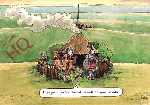 Postcard- Rupert Besley, Roman Roads, Roman Britain (Humour) [J Arthur ...