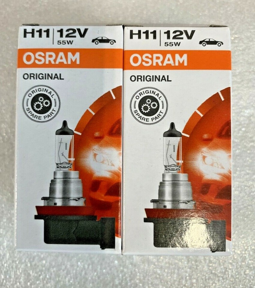 2PC H11 Halogen Light Bulb Osram Sylvania OEM 64211L+ 12V 55W | eBay