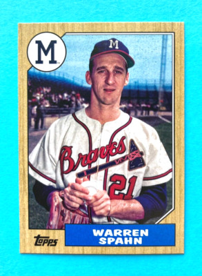 Warren Spahn 2022 Topps Archive Retro look card #272 Atlanta Braves | eBay