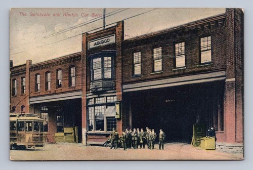 Swissvale & Rankin Trolley Car Barn Antique PITTSBURGH Train Postcard ...