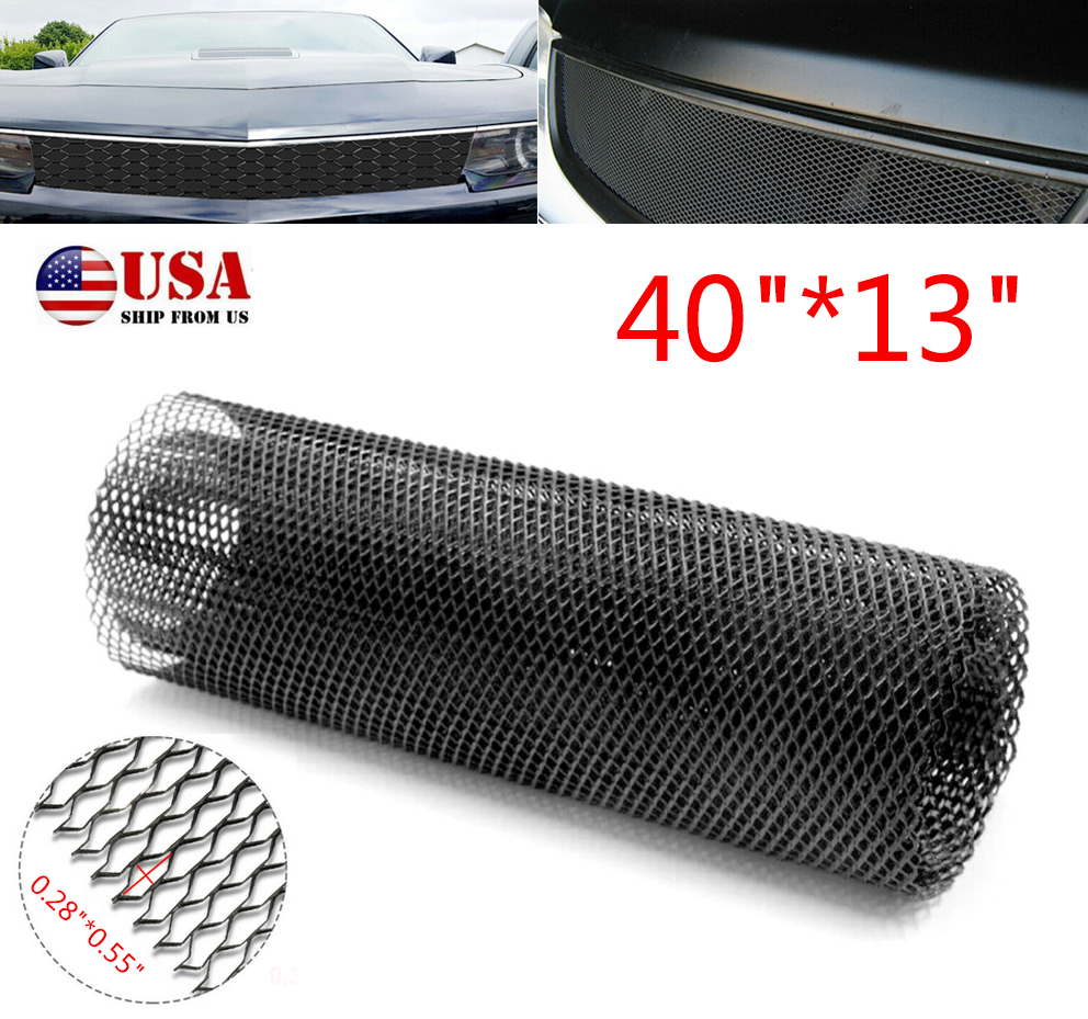 40''x13'' Black Aluminum Mesh Grill Cover Car Bumper Fender Hood Vent ...