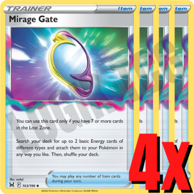 4x Mirage Gate 163/196 x4 - Lost Origin - Pokemon TCG - Playset | eBay