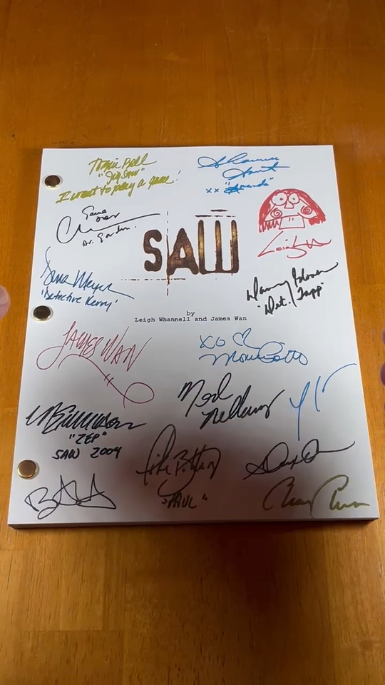 Saw Script Signed- Autograph Reprints- Jigsaw- Saw Movie Script | eBay