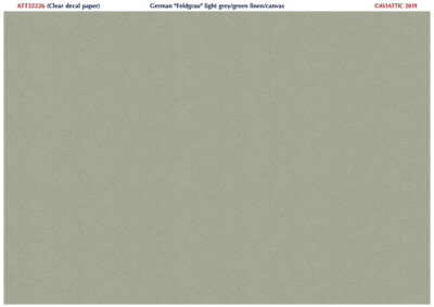 Aviattic Decals 1/32 GERMAN FELDGRAU LIGHT GRAY/GREEN LINEN/CANVAS ...