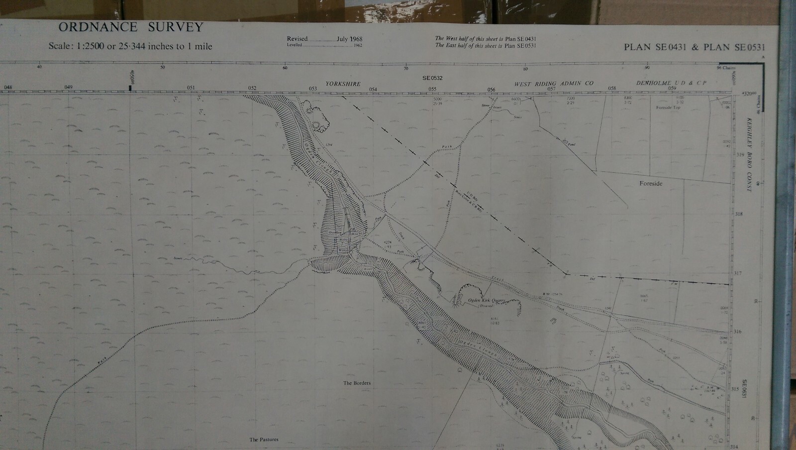 Ordnance Survey Map: Halifax/Ovenden Moor/Denholme, SE 0431 & 0531 ...