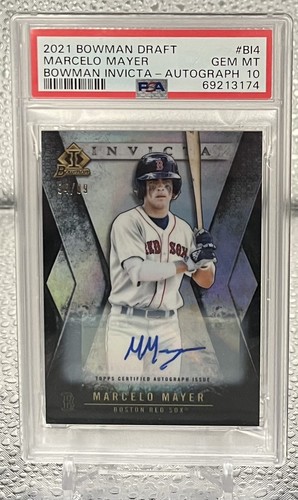 2021 Auto Marcelo Mayer Bowman Draft Invicta Autograph /99 POP 10 RA RC ...
