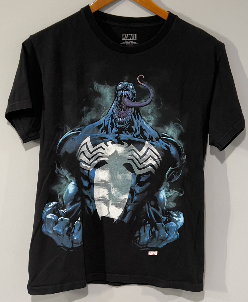 Official Marvel Muscular Angry Venom Black Shirt Medi… - Gem