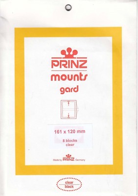 Prinz/Scott Stamp Mounts 161x120 mm Clear Back For Small & Souvenir ...