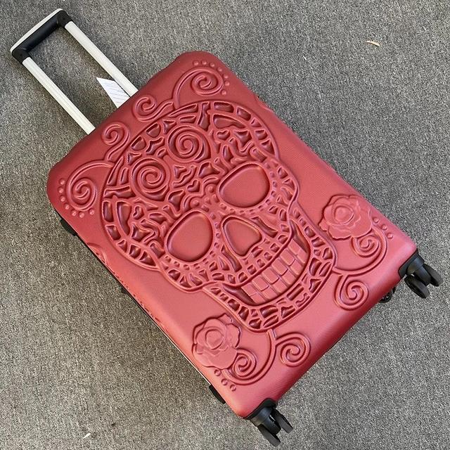 Travel Punk 20" 24" 28" New Skull Luggage Bag Cabin Kinder Trolley ...