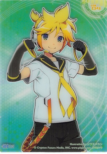 Vocaloid Hatsune Miku Trading Card Clear Card Collection LEN 04 HOLO ...