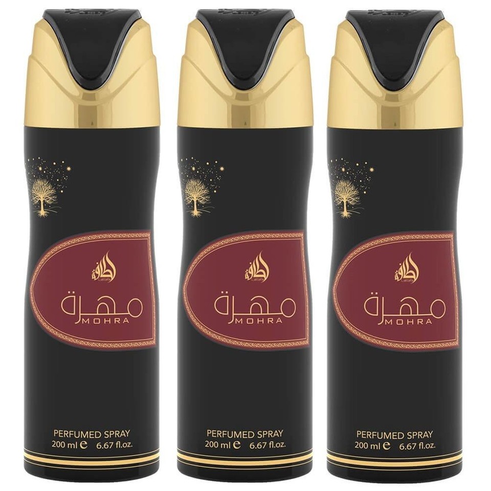 Arabian Perfumed Body Spray Bundle (3 x 200ml) Luxury, Long Lasting ...