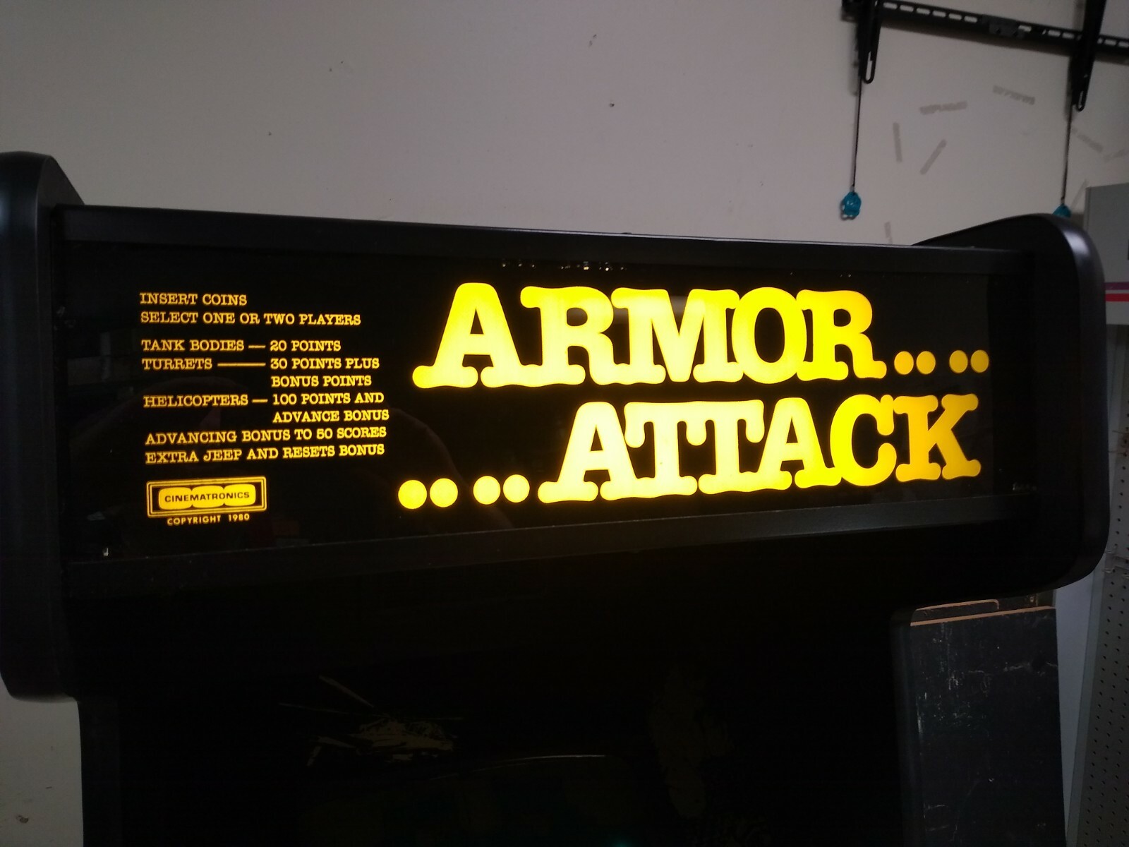 1980 Cinematronics ARMOR ATTACK dedicated Video Arcade Game-FREE ...