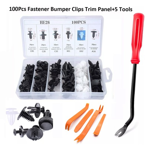 105PCS Retainer Clips Body Bumper Rivet Retainer Trim Molding Push Pin ...