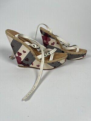 Burberry wedges sandals nova check heart strap | eBay Burberry wedges sandals nova check heart strap | eBay