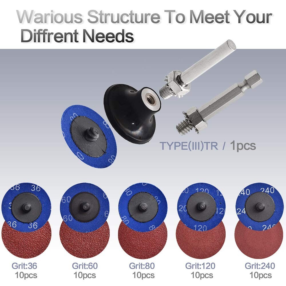 NYXCL Miroku 50Pcs Mixup 2 inch roll Lock Quick Change Discs Set A/O ...