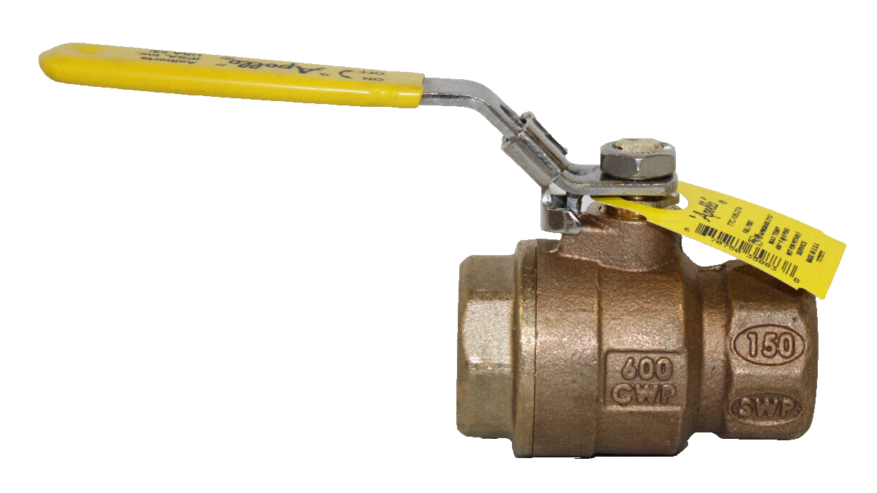 1" APOLLO 77C-105-27A BRONZE THREADED FULL PORT BALL VALVE LOCKING ...