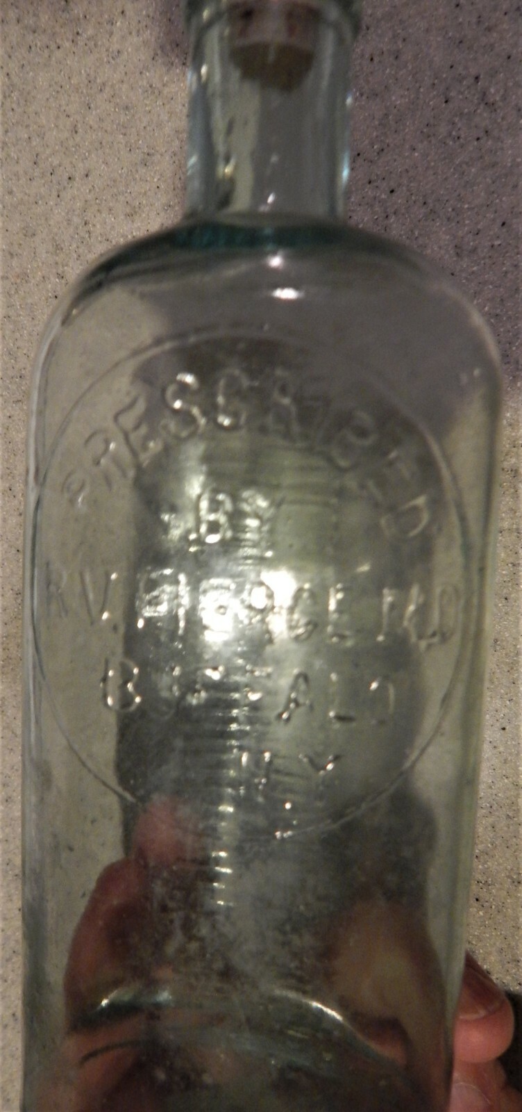 Poison Bottle - Light Aqua 6.75 Inches - Prescribed By R.V.Pierce MD ...