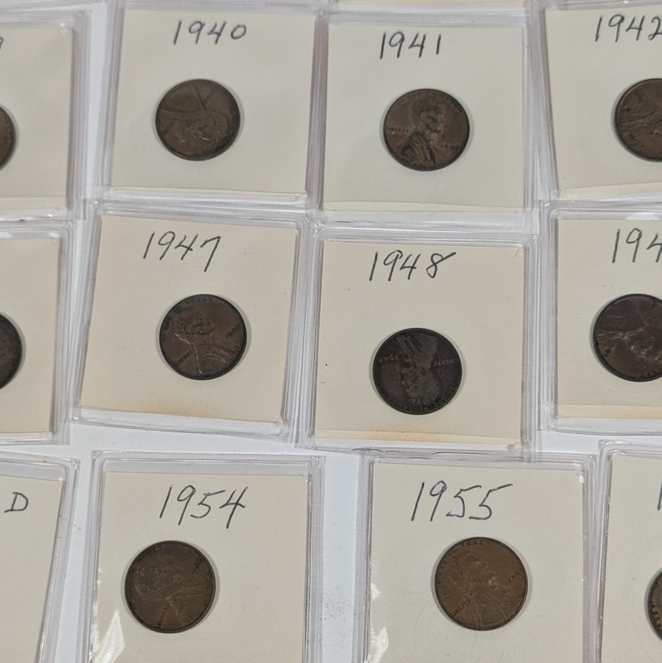 1827, 1838, 1853, 1856 One Cent Braided Hair Copper Coins Wheat Pennies ...