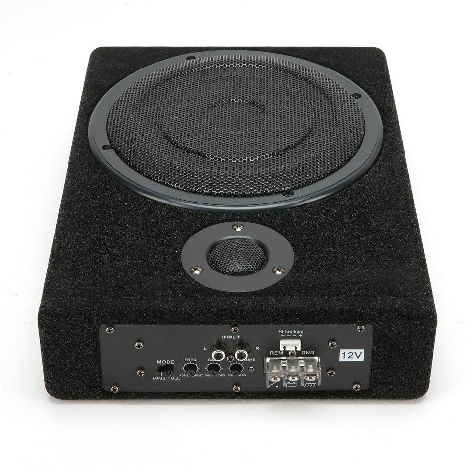 NEW 8" Car Subwoofer Under-Seat 800W Amplifier Speaker Audio Sub Woofer ...
