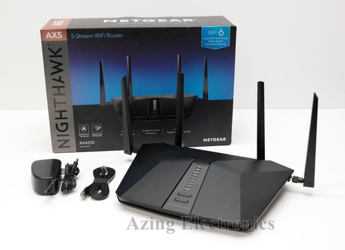 Netgear Nighthawk RAX43 AX5 5-Stream Dual Band WiFi 6 Router AX4200 ...
