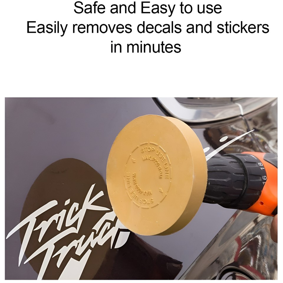 4'' Car Decal Remover For 3M Glue Rubber Eraser Wheel Remove Adhesive ...