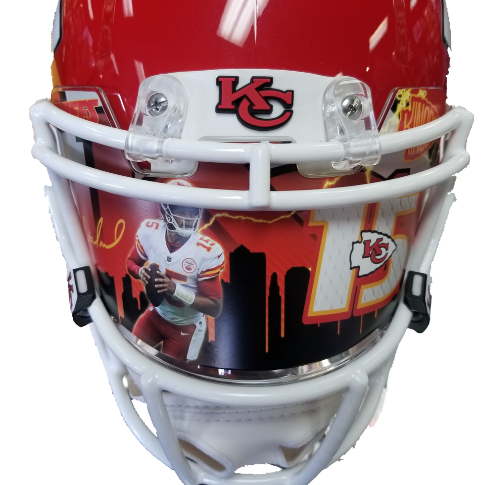 Patrick Mahomes Signed Chiefs Helmet With Visor Fanatics COA | eBay
