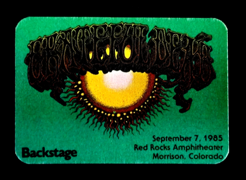 Grateful Dead Backstage Pass Colorado Red Rocks CO 9/7/85 9/7/1985 Rick ...